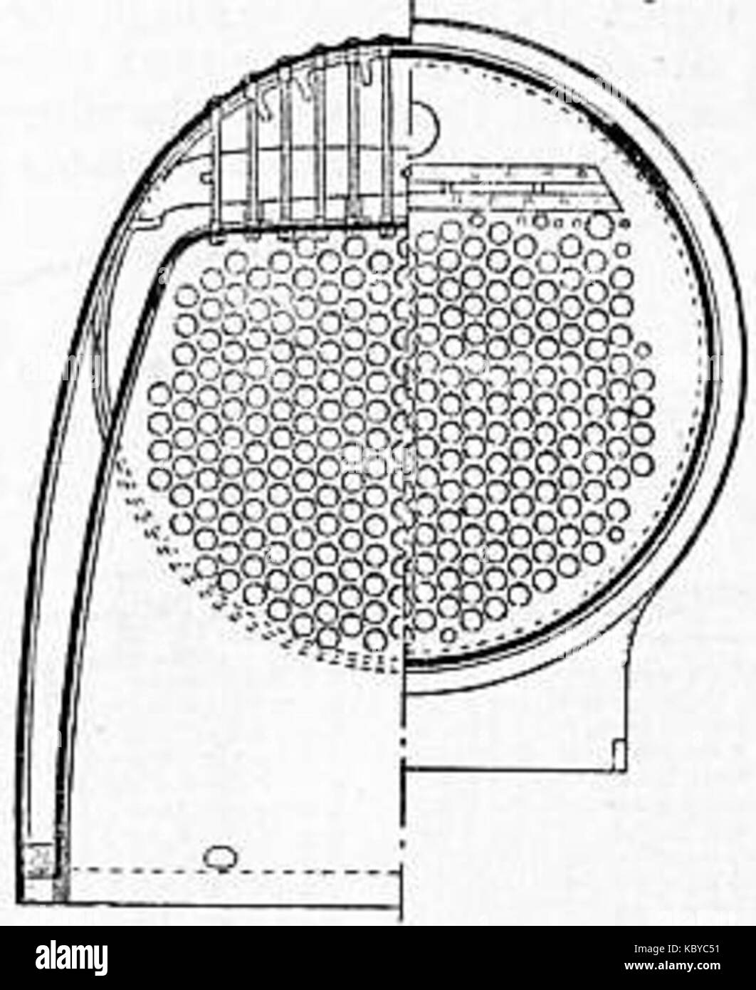 A diagram from an encyclopedia showcasing a boiler, specifically Fig ...