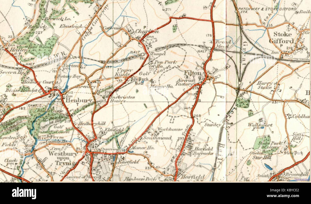 A photograph or record from 1935 showing the area of Filton near ...