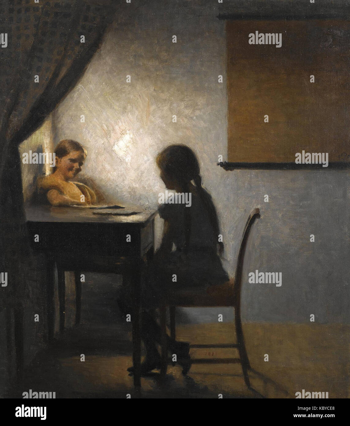 Peter Vilhelm Ilsted Interior with two girls (1904 Stock Photo - Alamy