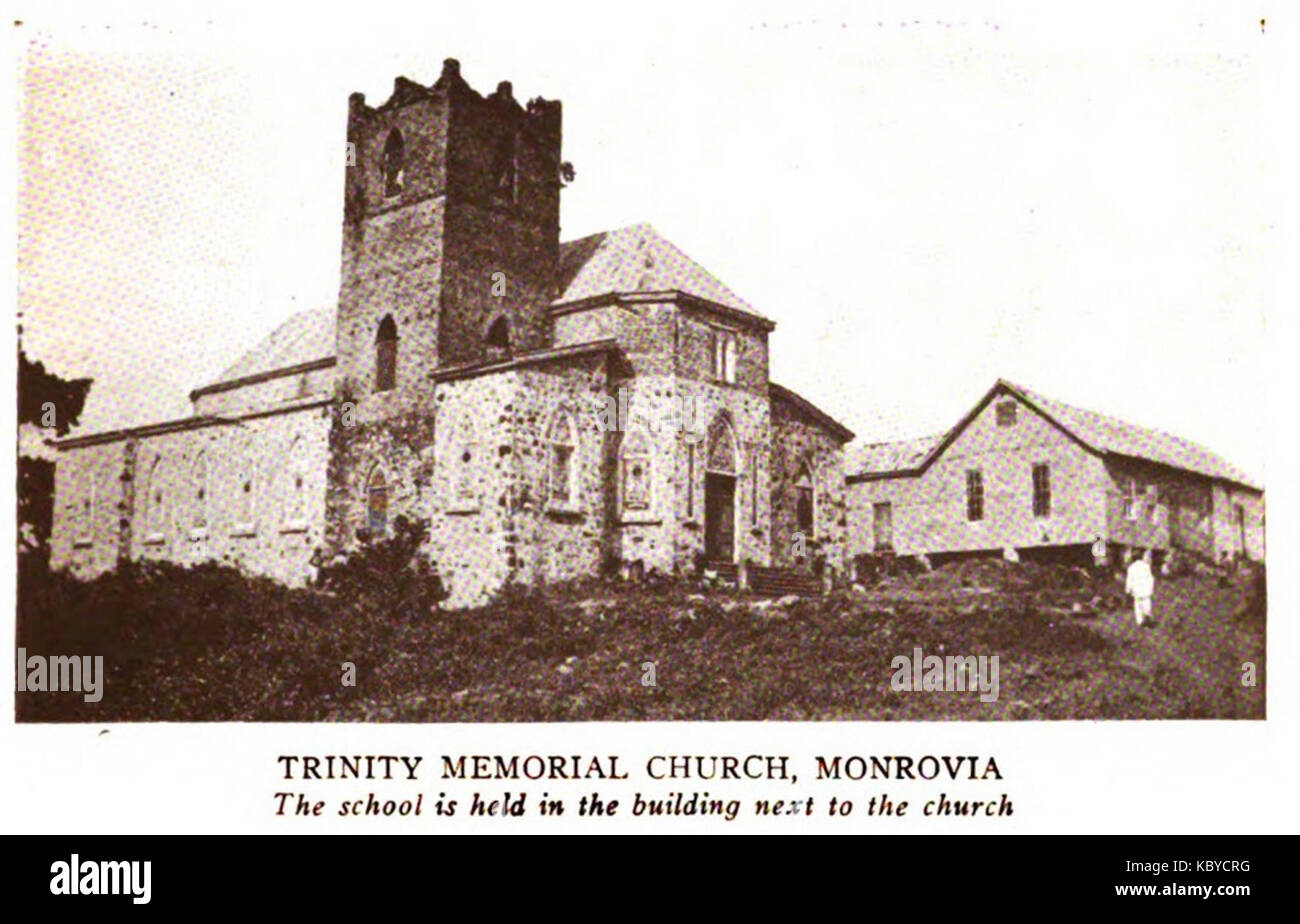 A historical photograph from 1918 showing Trinity Memorial Church and ...