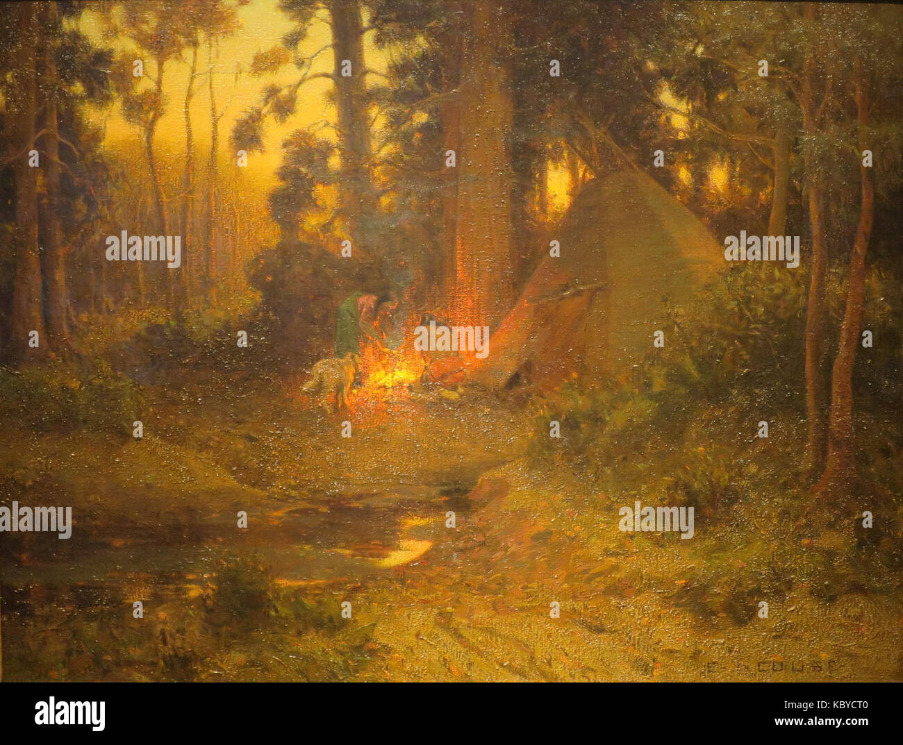 'Indian Camp in the Cascade Mountains' by Eanger Irving Couse, 1899 ...