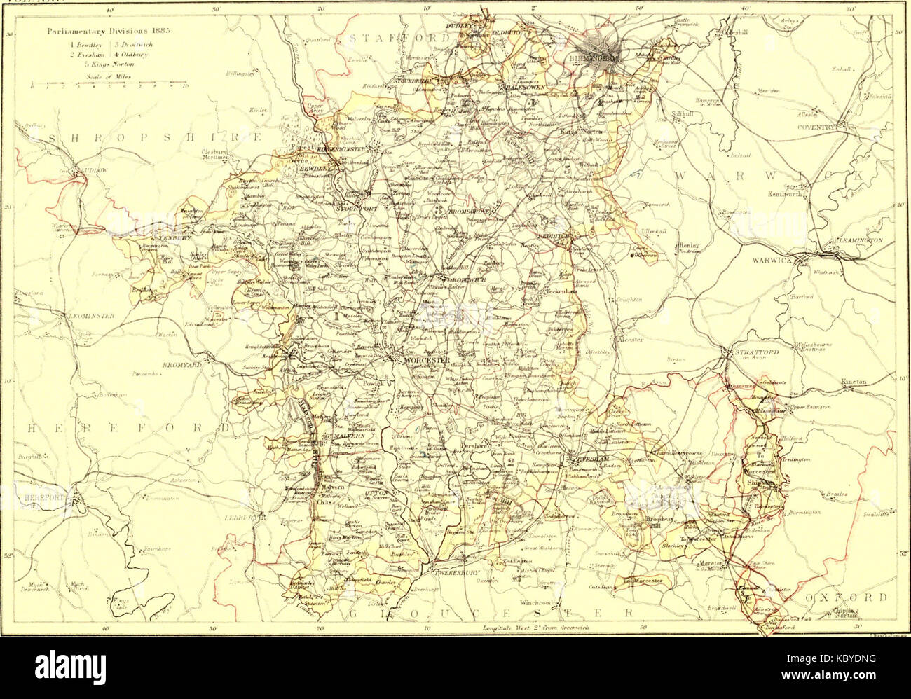 Worcester county map hi-res stock photography and images - Alamy