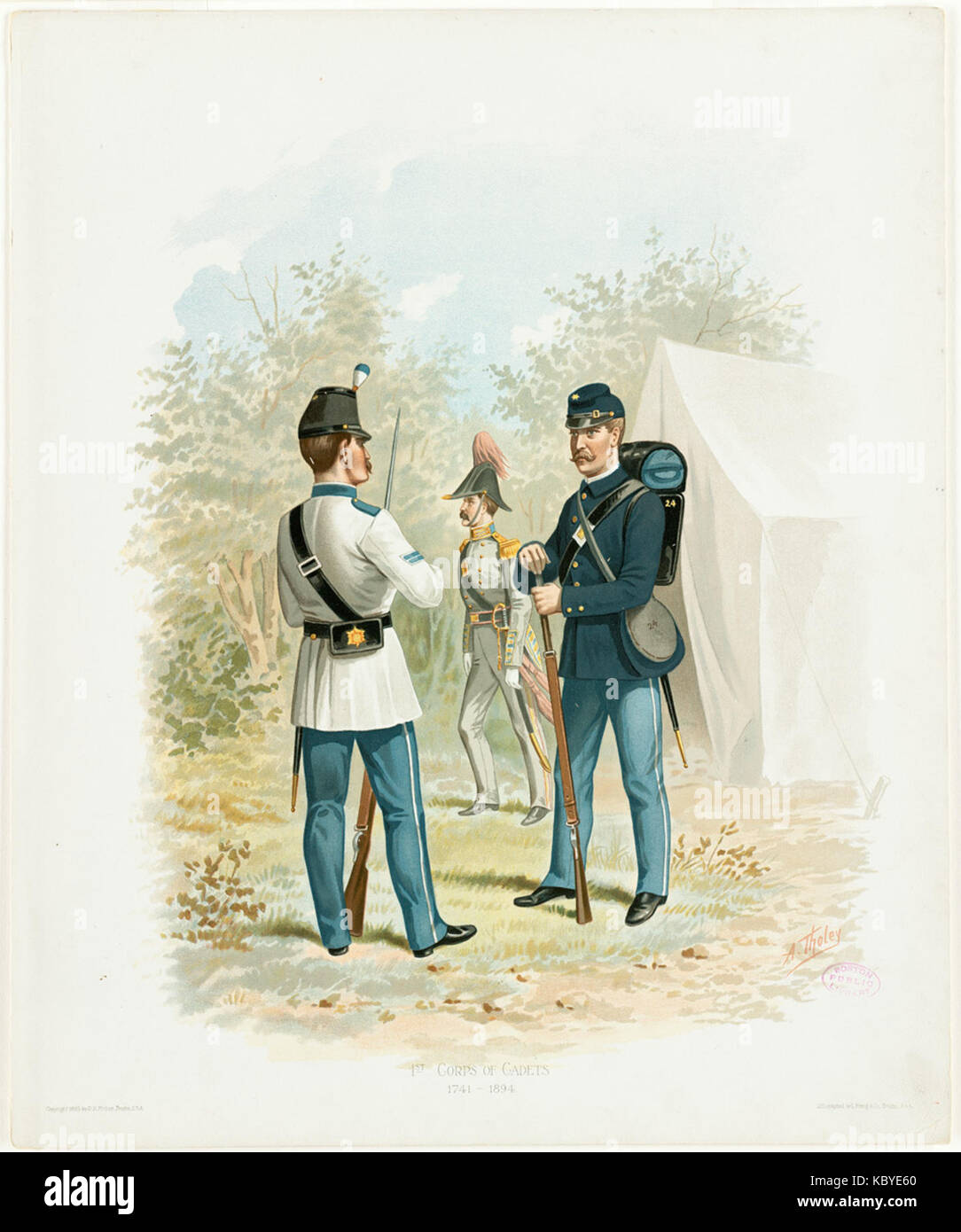 1st Corps of Cadets 1741 1894 by Boston Public Library Stock Photo - Alamy