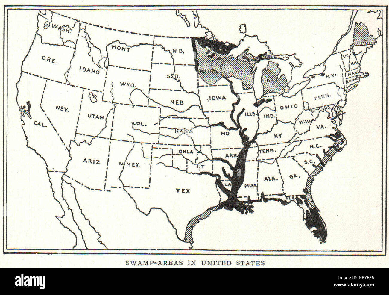 NSRW Swamp Areas in United States Stock Photo - Alamy