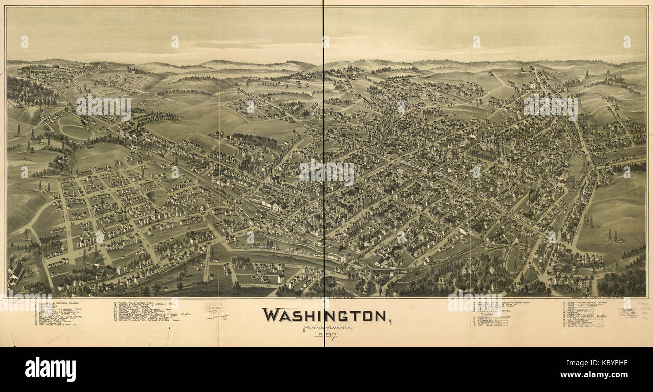 Washington pennsylvania map hi-res stock photography and images - Alamy