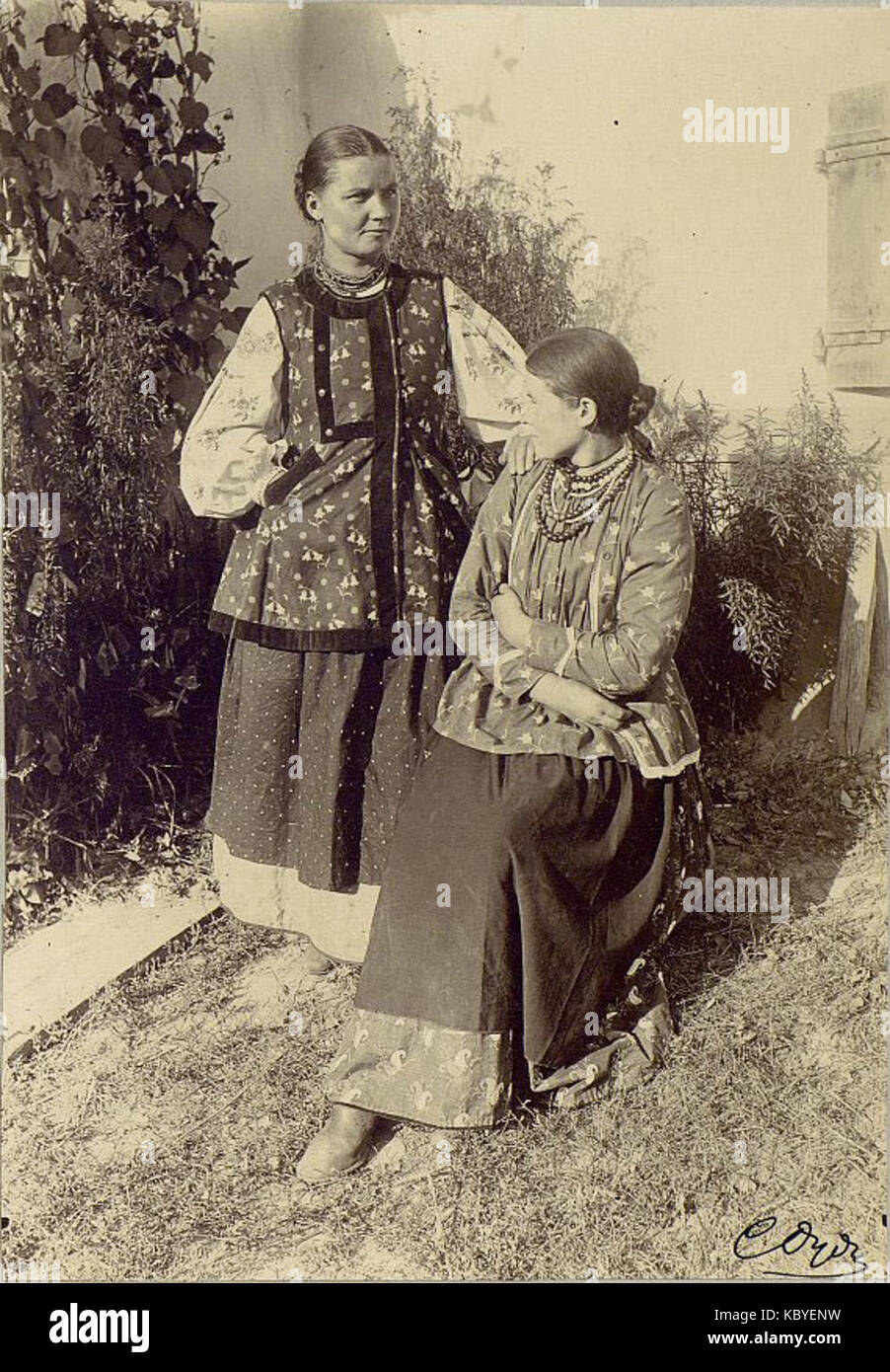 This image depicts a group of girls from the Poltava region in Ukraine ...