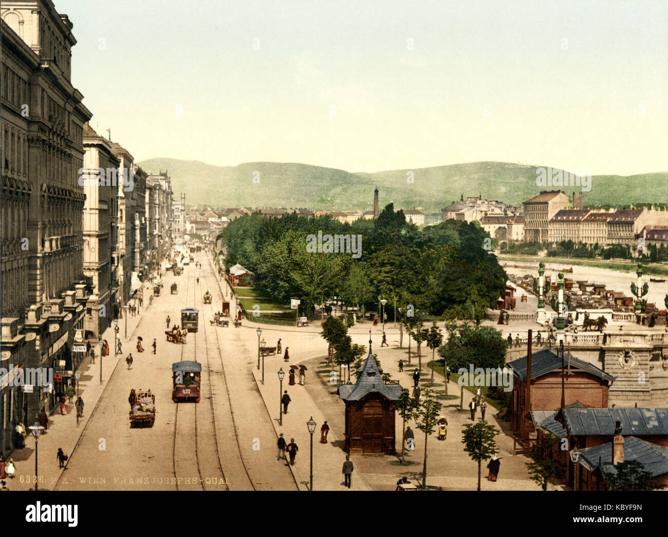 6336 P.Z. Francis Joseph Quay, Vienna, Austria Hungary, 1890s Stock ...