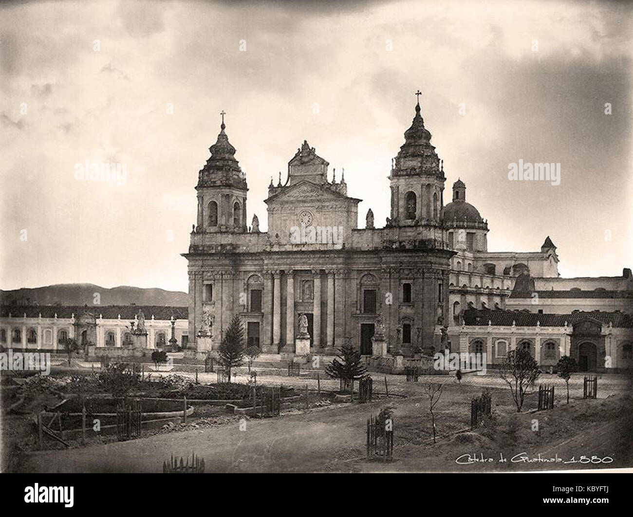An image of the Guatemala Cathedral from 1880, showcasing its ...