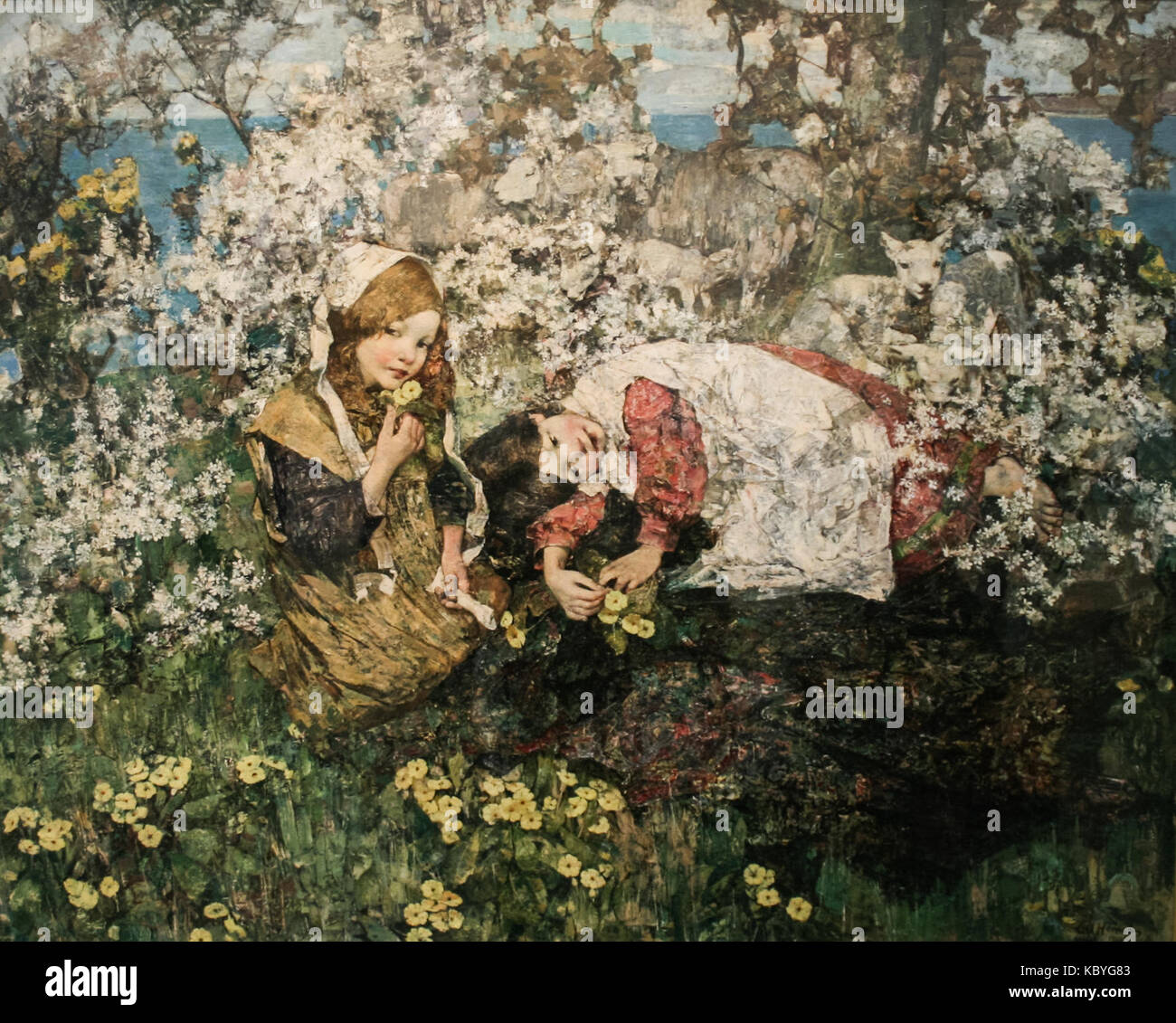 Hornel Idyl in Spring Stock Photo - Alamy