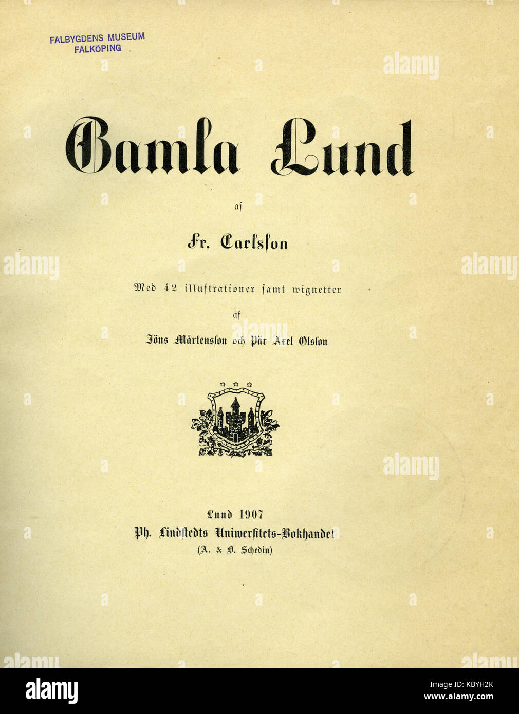 Carlsson, Gamla Lund (1907) titelblad Stock Photo - Alamy