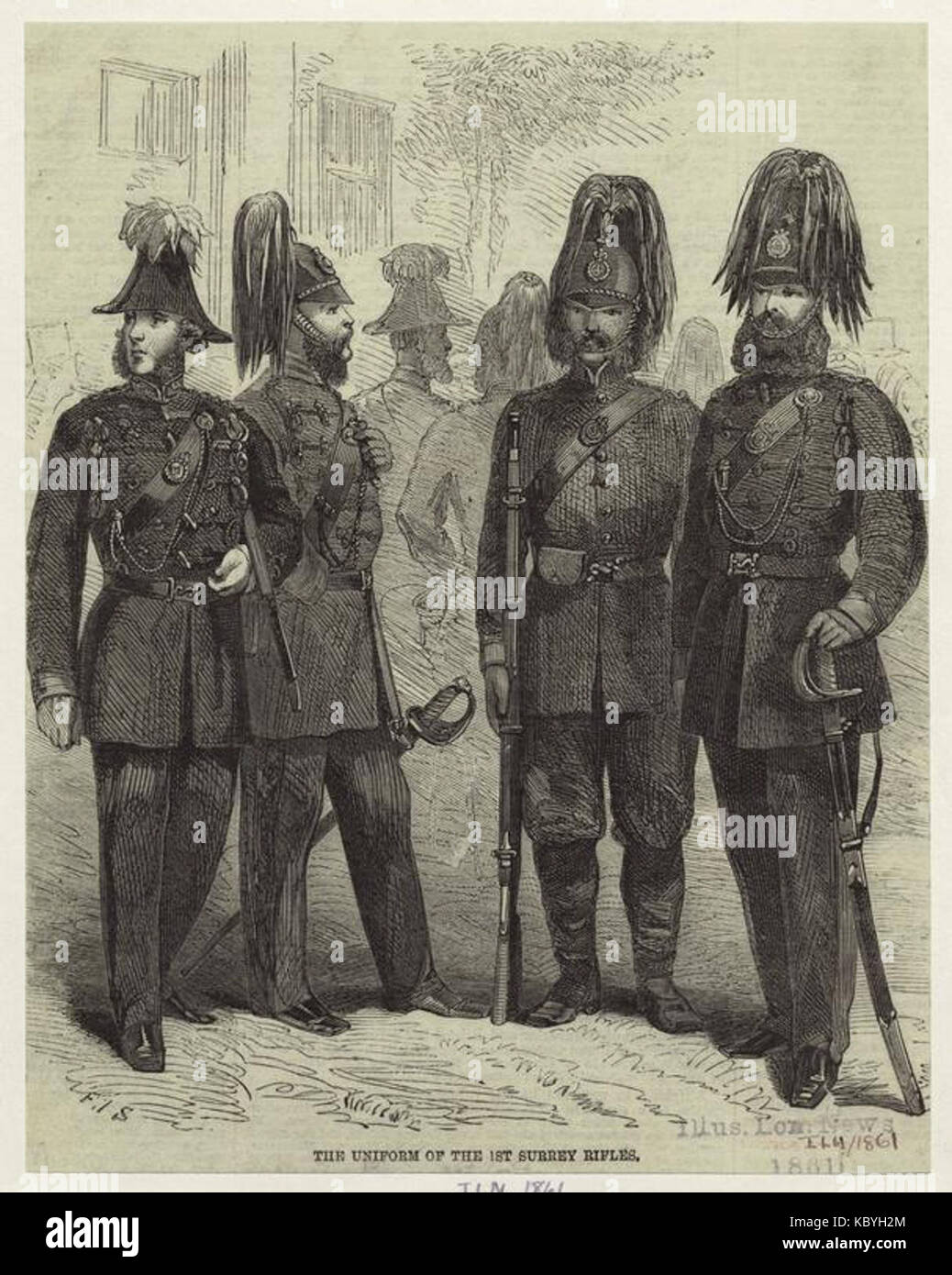 1st Surrey Rifles 1861 Stock Photo - Alamy