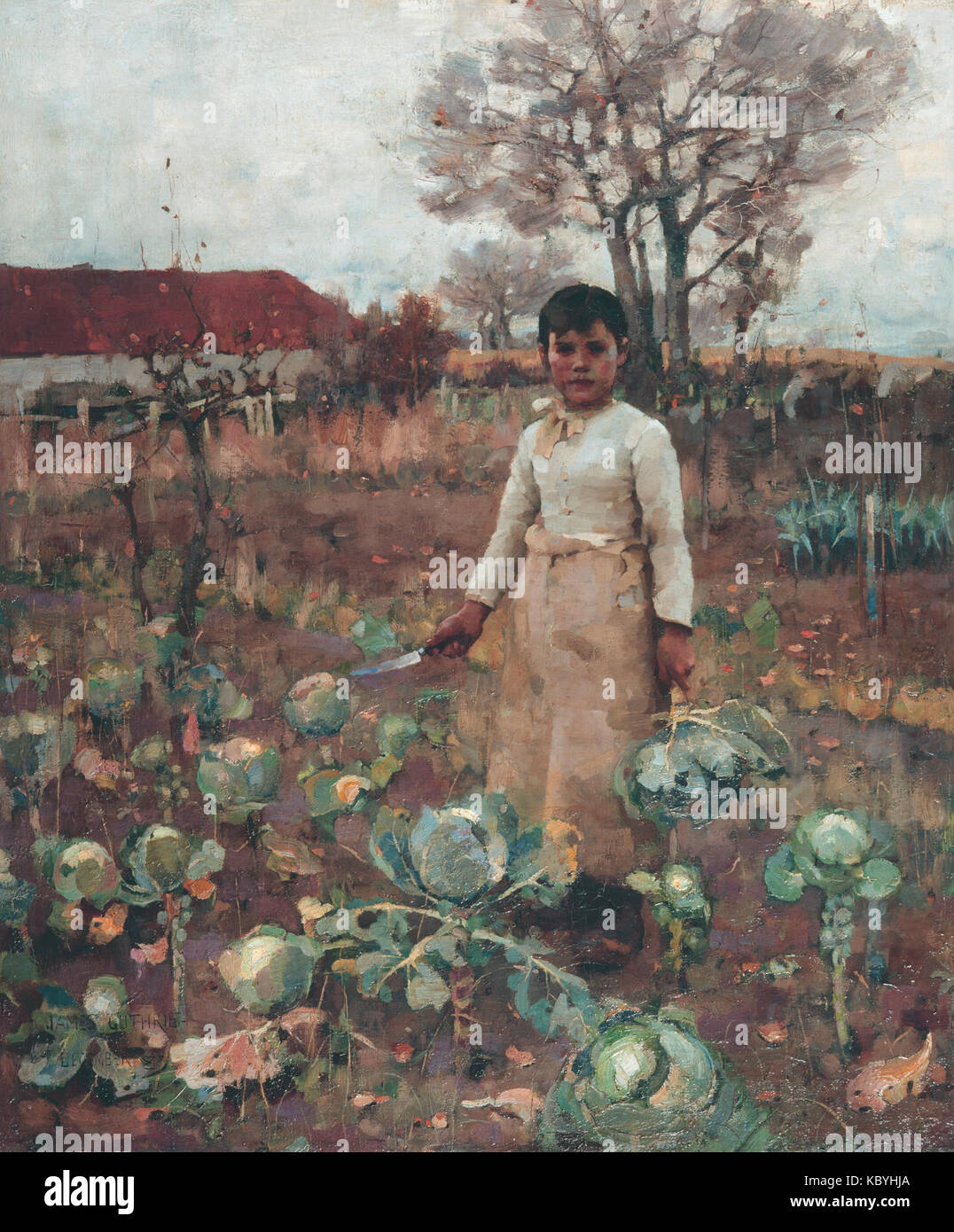 James Guthrie A Hind's Daughter 1883 Stock Photo - Alamy