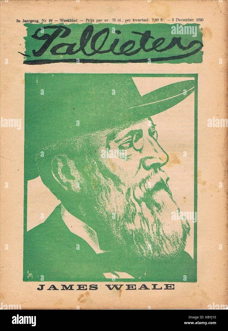 Weekblad Pallieter voorpagina 1926 49 james weale Stock Photo - Alamy