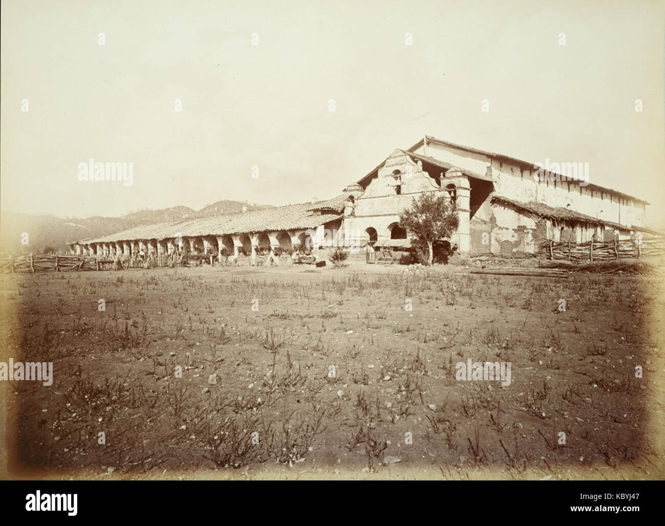 A photograph of Mission San Antonio in Monterey County, California ...