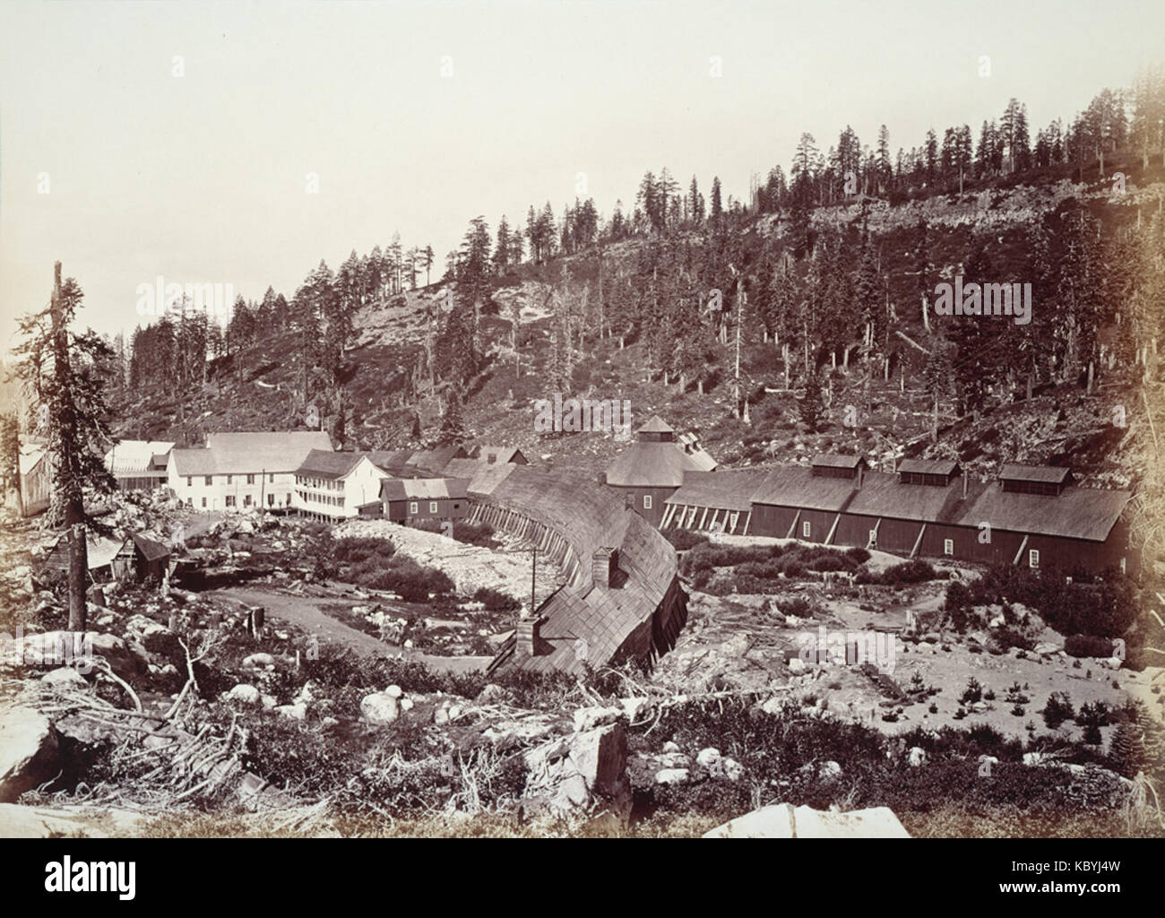 A historic photograph of the 57th Summit Station, part of the Canadian ...