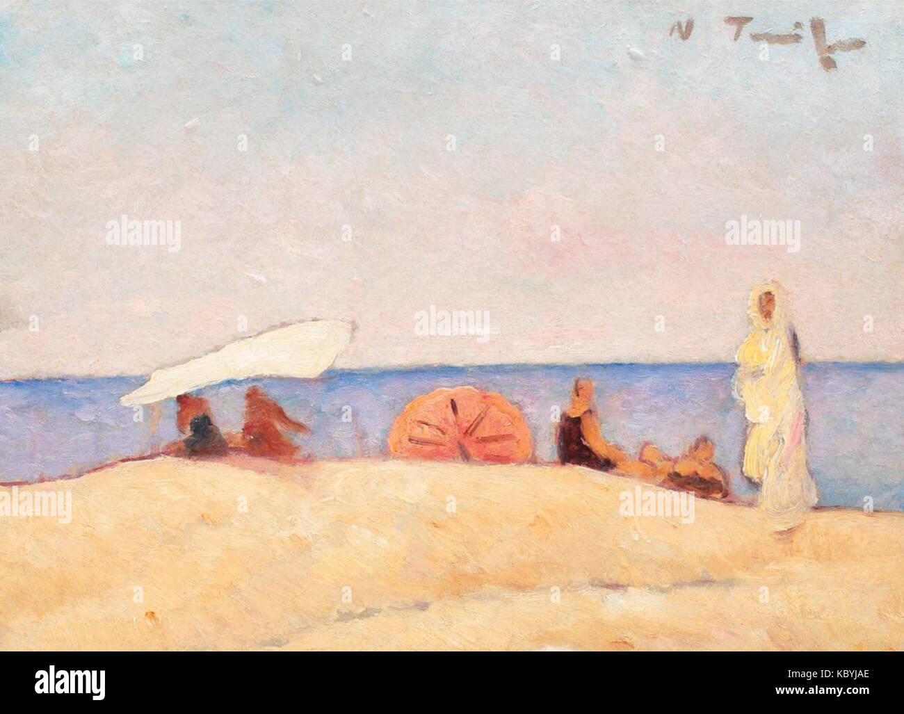 Nicolae Tonitza Plaja la Mangalia Stock Photo - Alamy