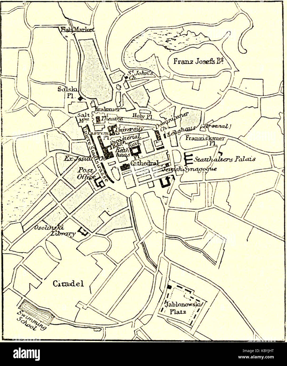 Vintage lemberg map hi-res stock photography and images - Alamy