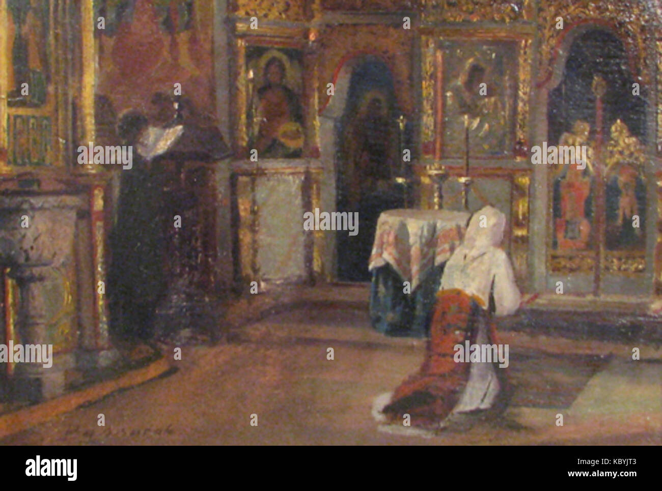 Ludovic Bassarab Interior de biserica Stock Photo - Alamy