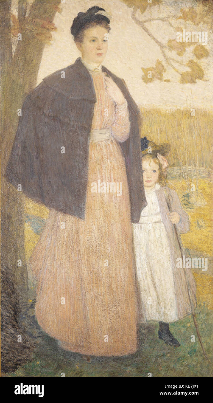 'An Autumn Stroll' by Julian Alden Weir, 1894 Stock Photo - Alamy