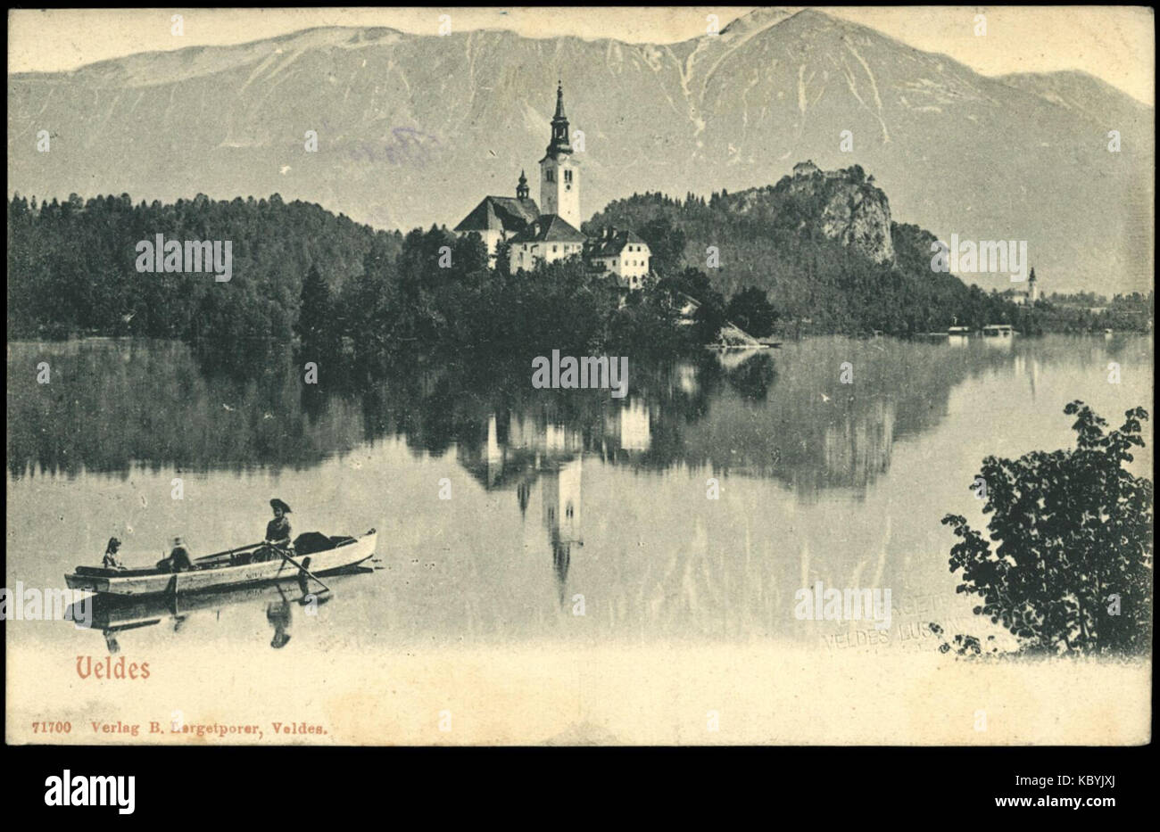 Postcard of Lake Bled 1906 (2 Stock Photo - Alamy