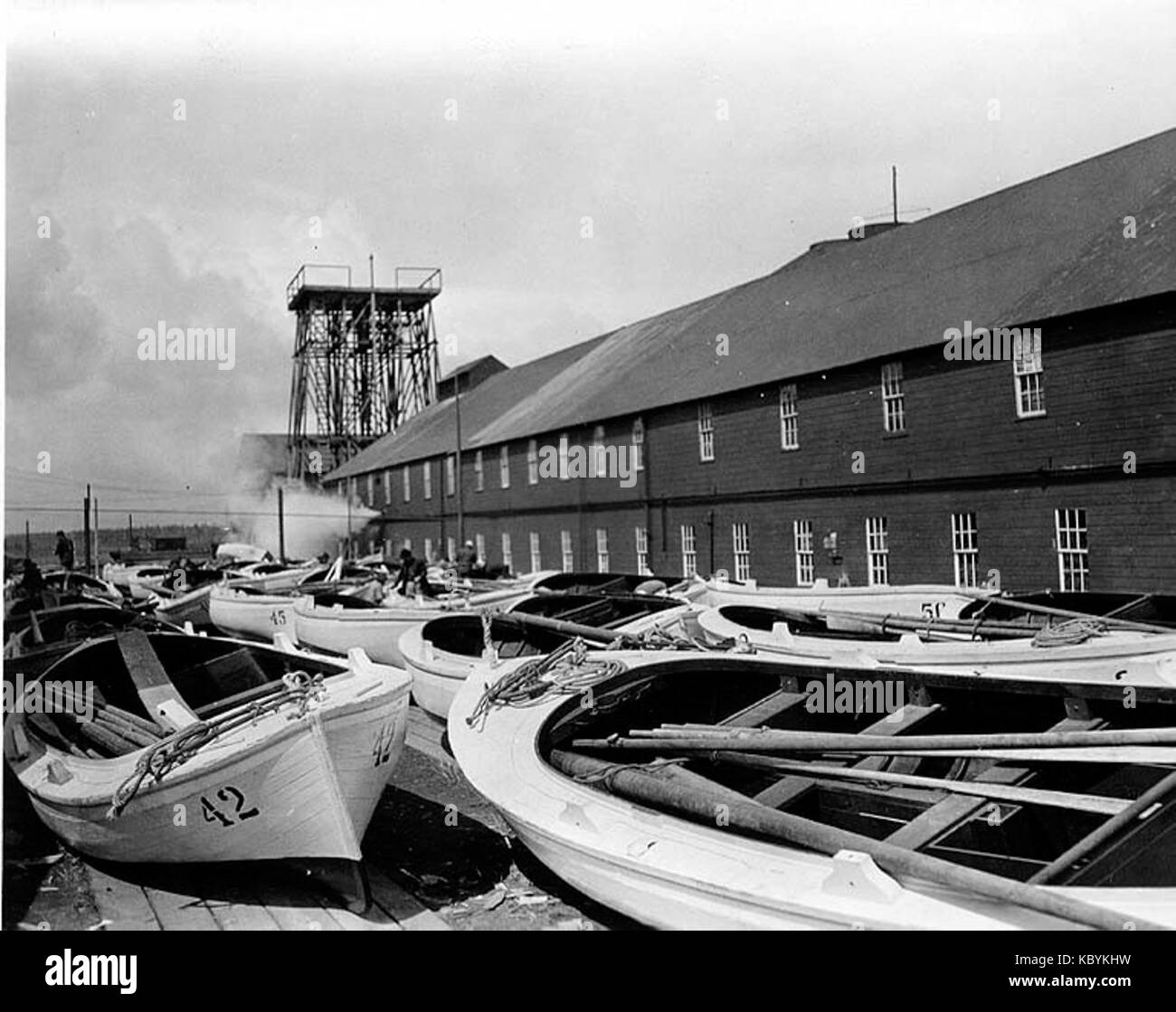 Fishing boats at unidentified cannery, Alaska, Nushagak, 1917 (COBB 102 ...