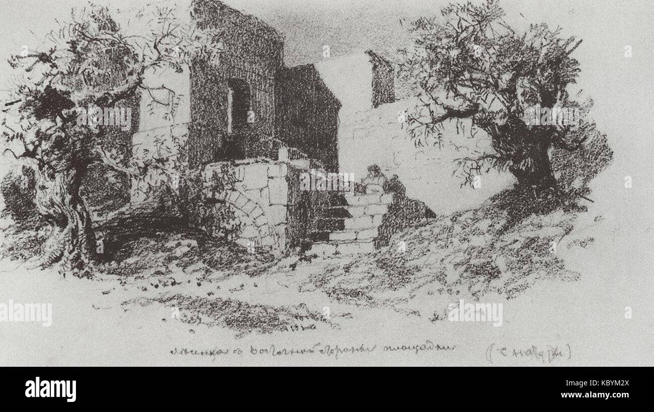 Polenov. Jerusalem ladder east side track. C.1885 Stock Photo - Alamy