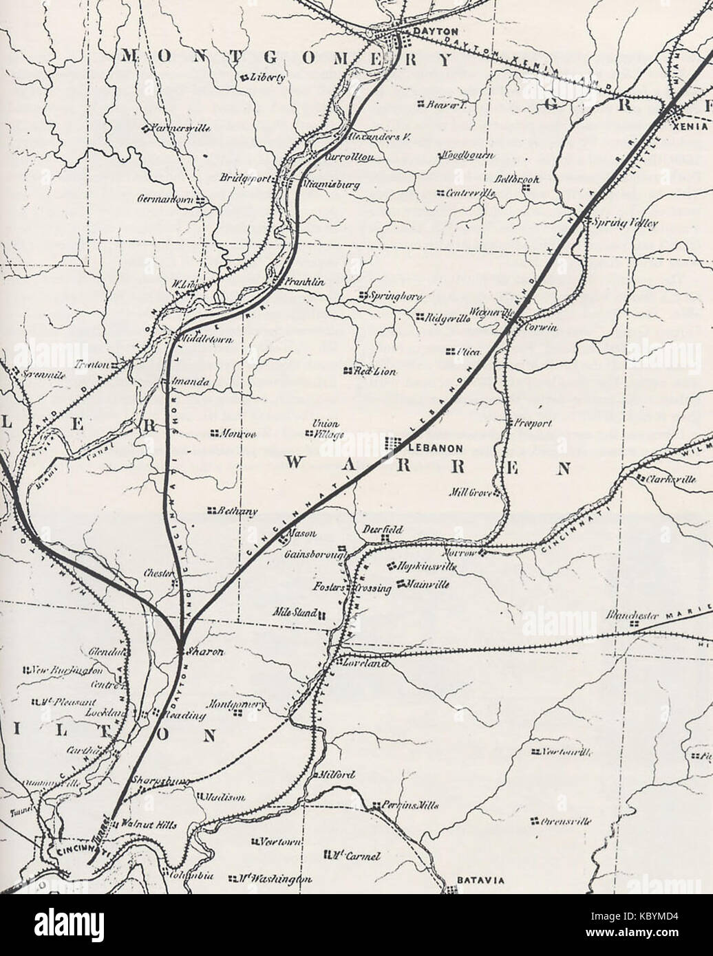 Vintage map of cincinnati hi-res stock photography and images - Alamy