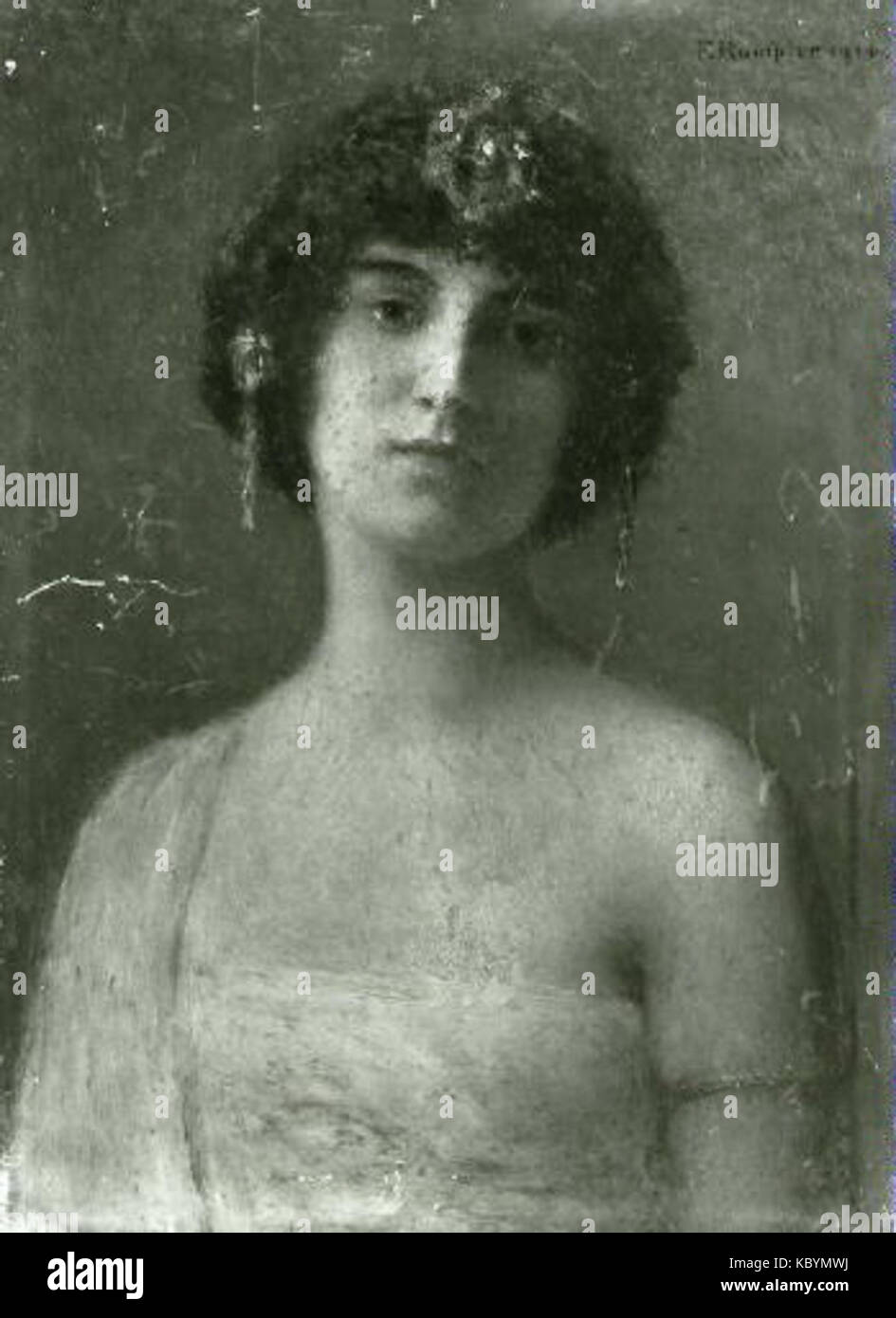 Franz Rumpler 1848 1922 Poprsi mlade zeny Stock Photo - Alamy