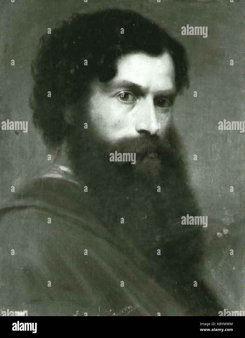 Franz Rumpler 1848 1922 Poprsi muze s plnovousem Stock Photo - Alamy