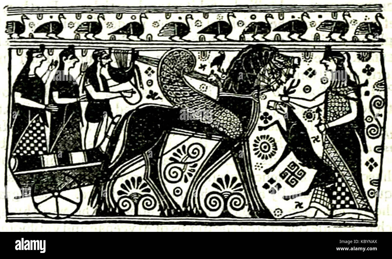 EB1911 Greek Art Vase Painting Melos Stock Photo - Alamy