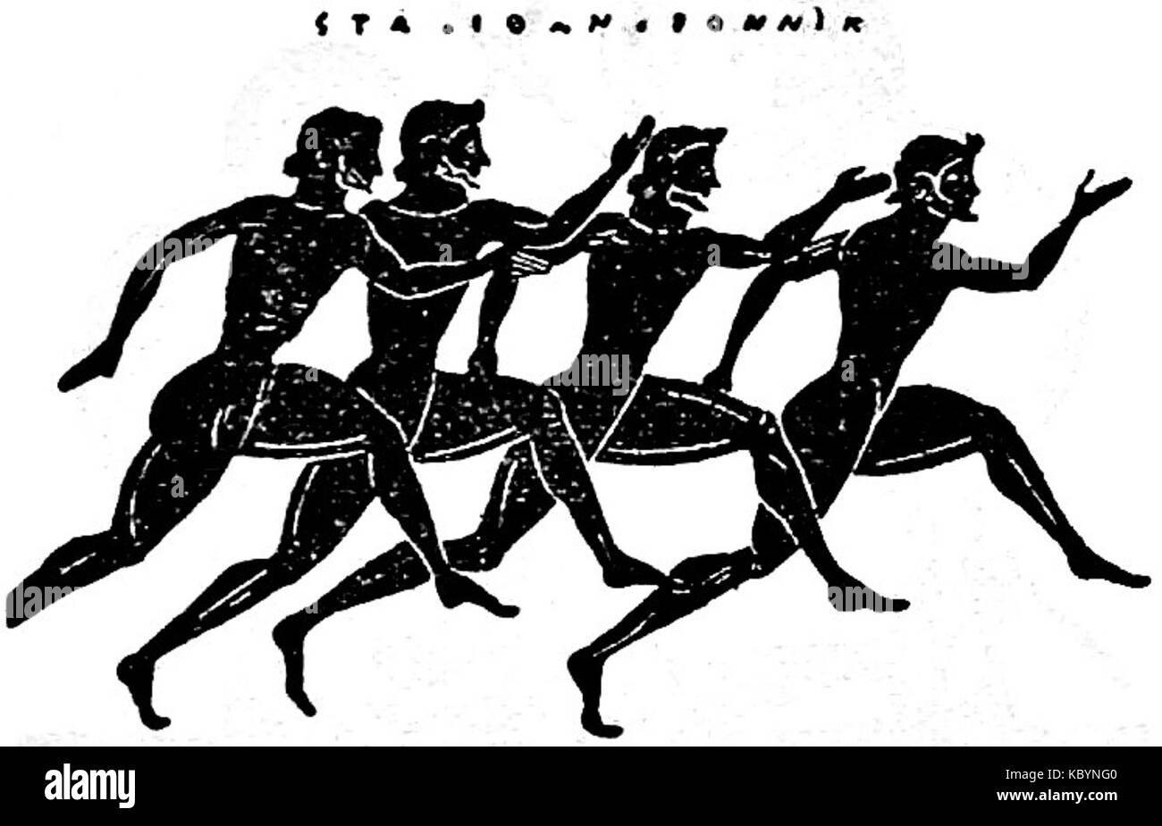 EB1911 Greek Art Foot race Panathenaic Vase Stock Photo - Alamy
