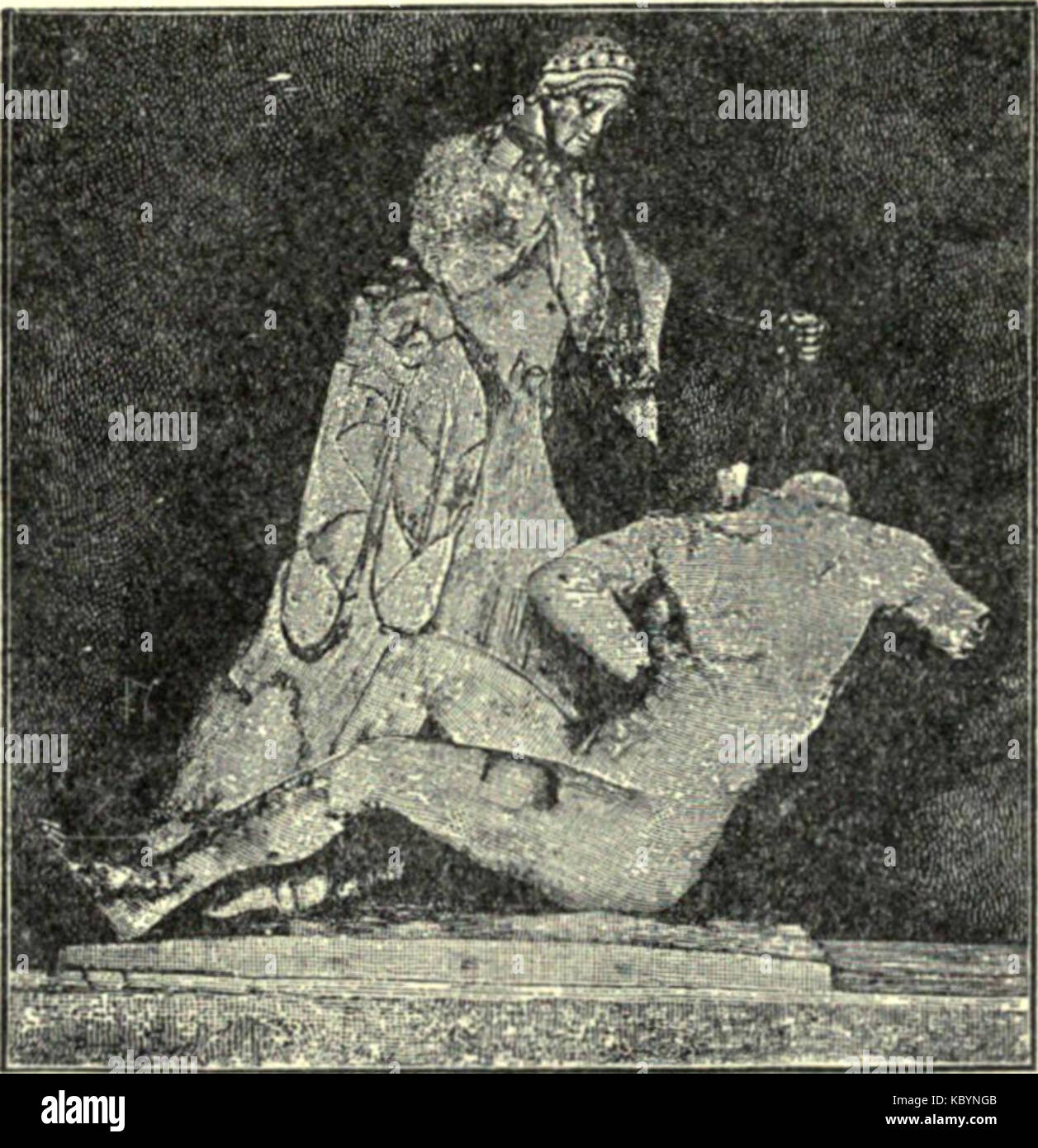 An image of a Greek art pediment, depicting the mythological scene of ...