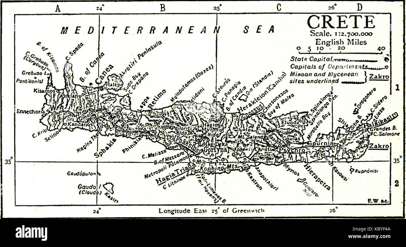 Crete map hi-res stock photography and images - Alamy