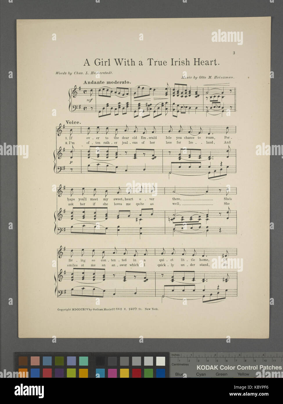 A girl with a true Irish heart (NYPL Hades 463766 1694975 Stock Photo ...