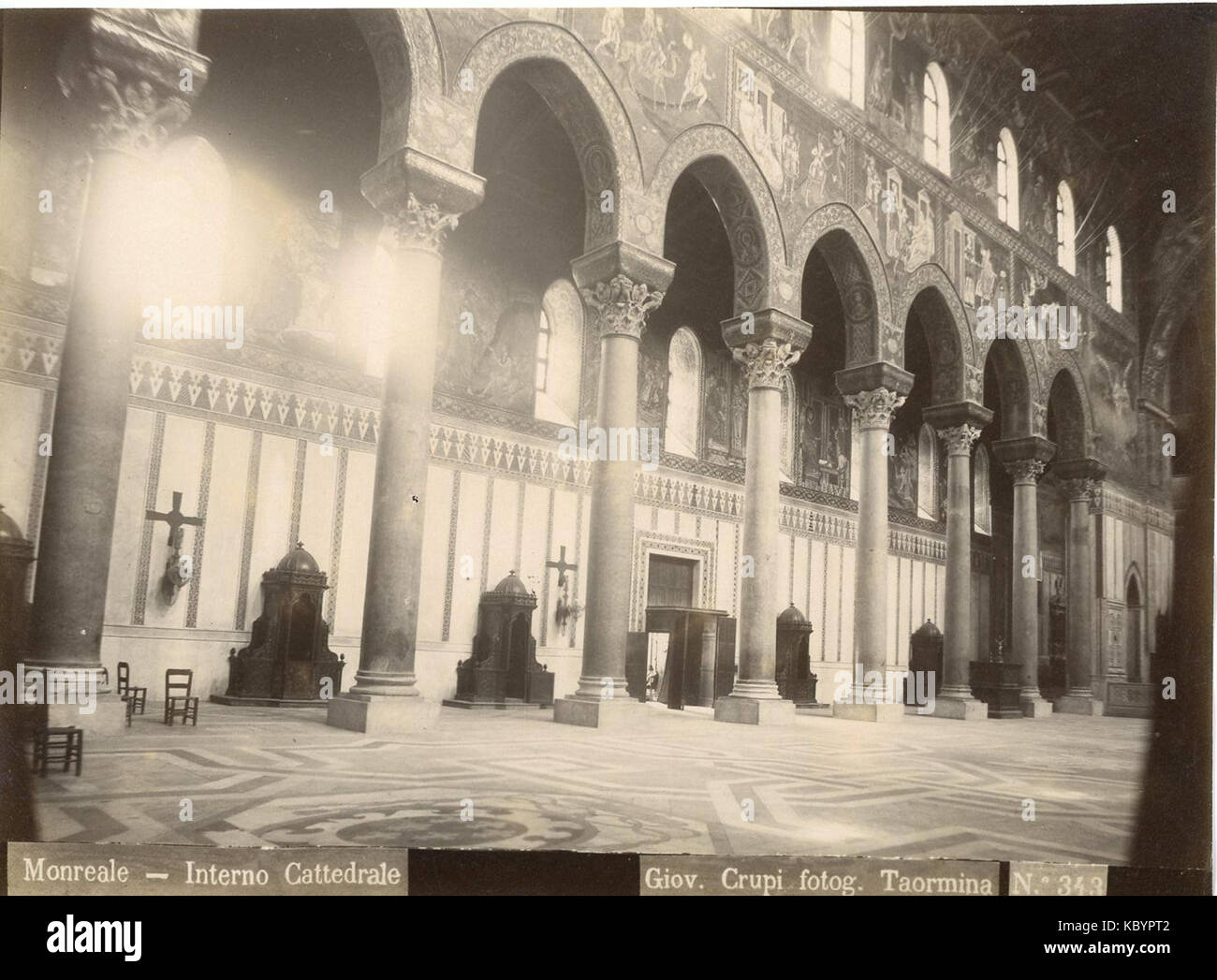 Crupi, Giovanni (1849 1925) n. 0343 Monreale Interno Cattedrale Stock ...