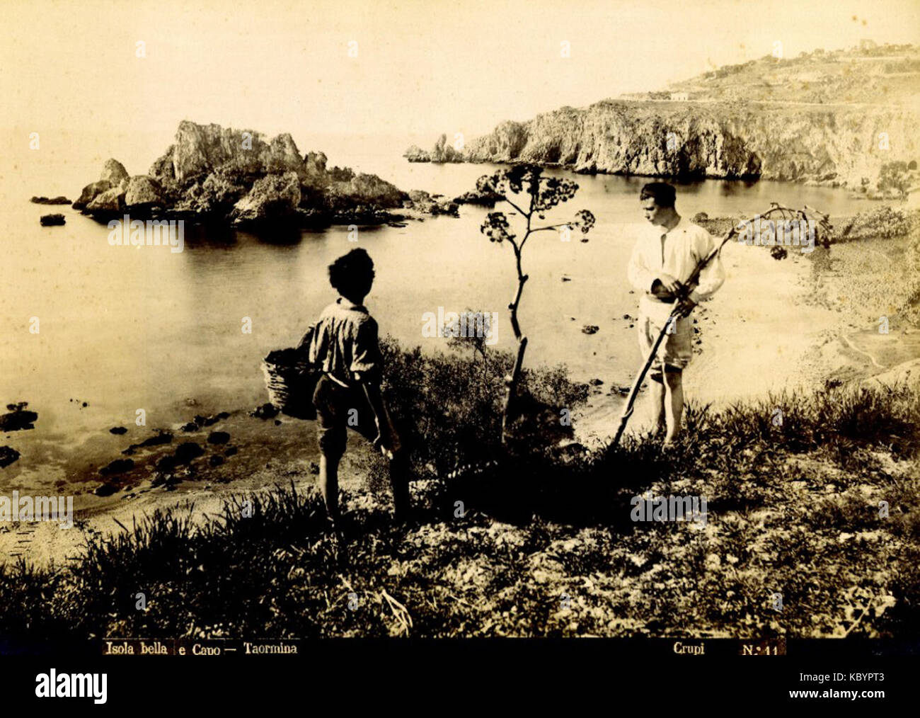 Crupi, Giovanni (1849 1925) n. 0011 Isola Bella e Capo Taormina Stock ...