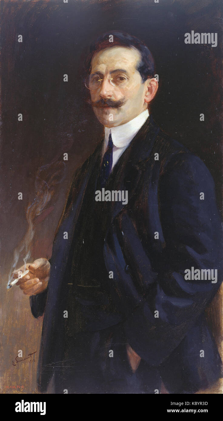 Enrique Simonet Autorretrato 1918 Stock Photo - Alamy