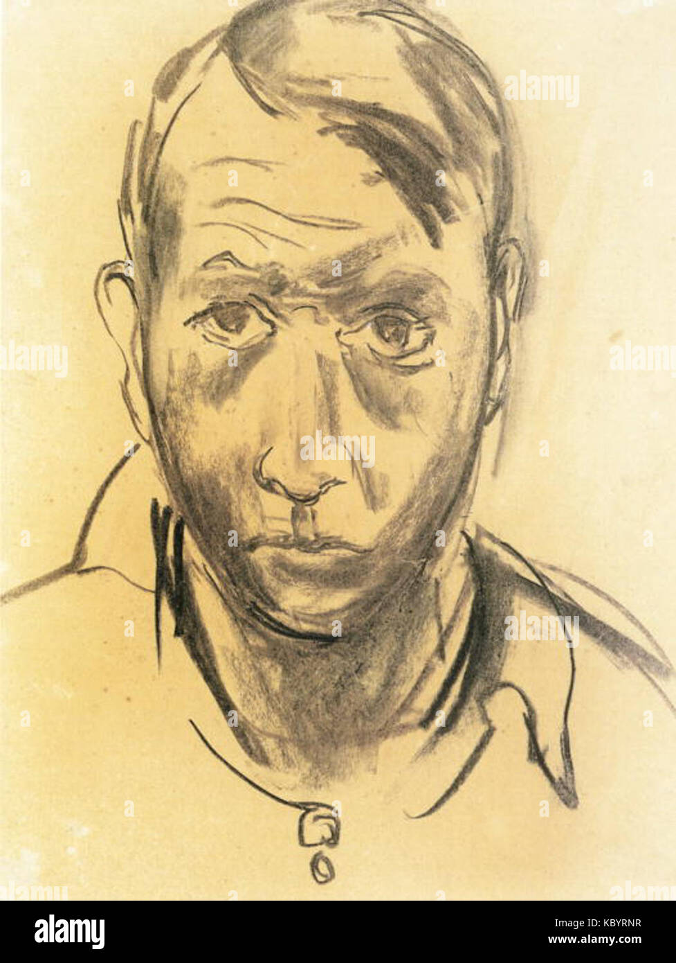 Joseph Kutter Autoportrait Charbon Stock Photo - Alamy