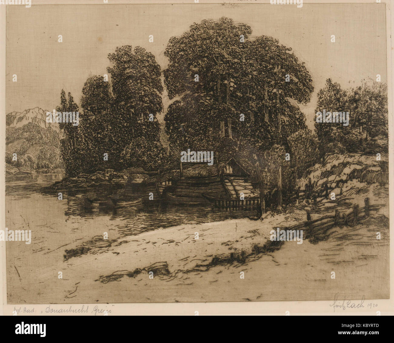 Fritz Lach Donaubucht Grein 1920 Stock Photo - Alamy