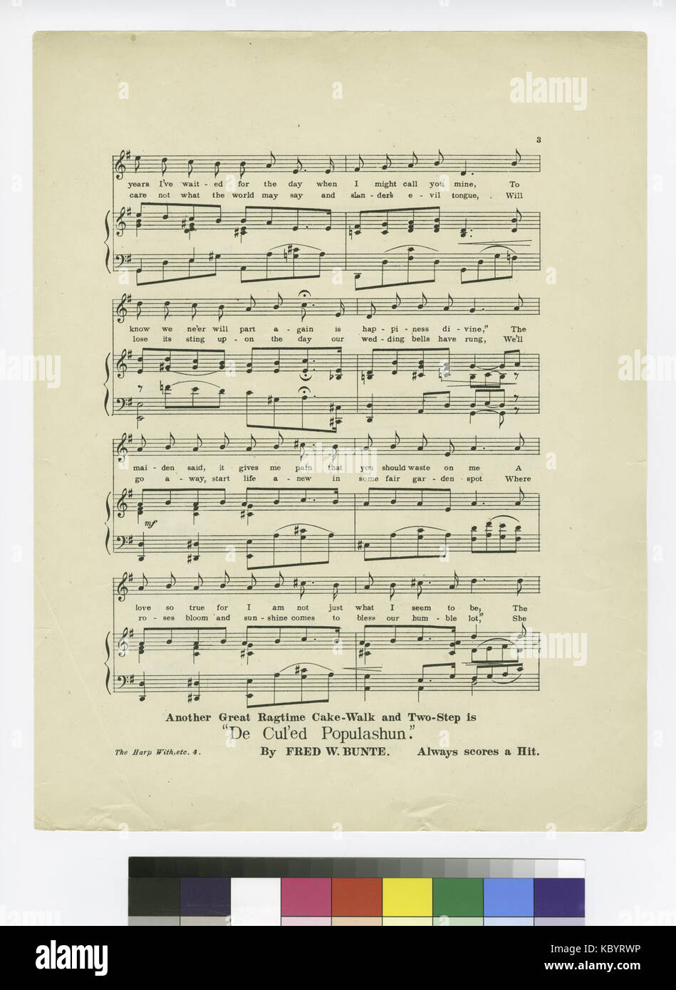 A harp with broken strings (NYPL Hades 609335 1823419 Stock Photo - Alamy