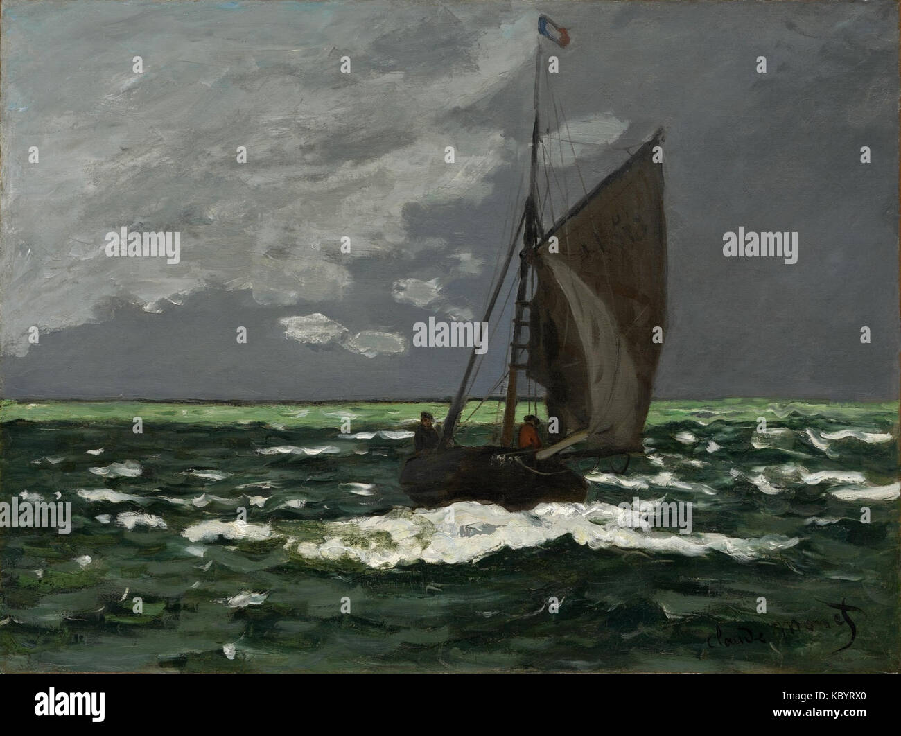Claude monet boat at sea hi-res stock photography and images - Alamy