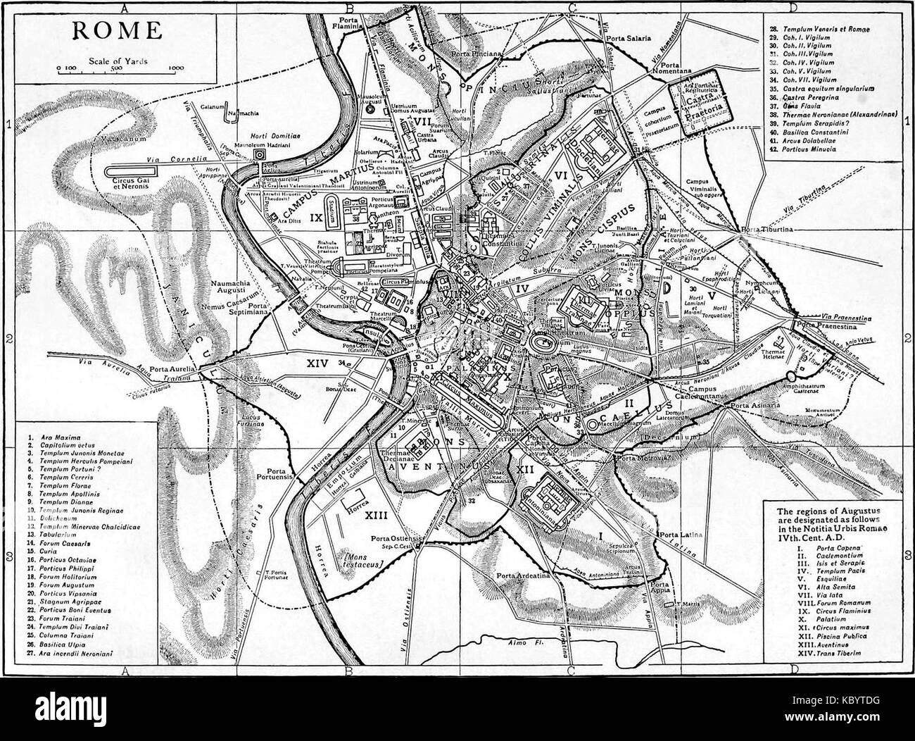 EB1911 Rome ancient map Stock Photo - Alamy