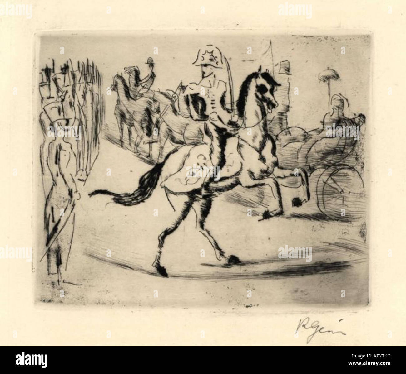 Robert Genin The Emperor Riding on a Horse Stock Photo - Alamy
