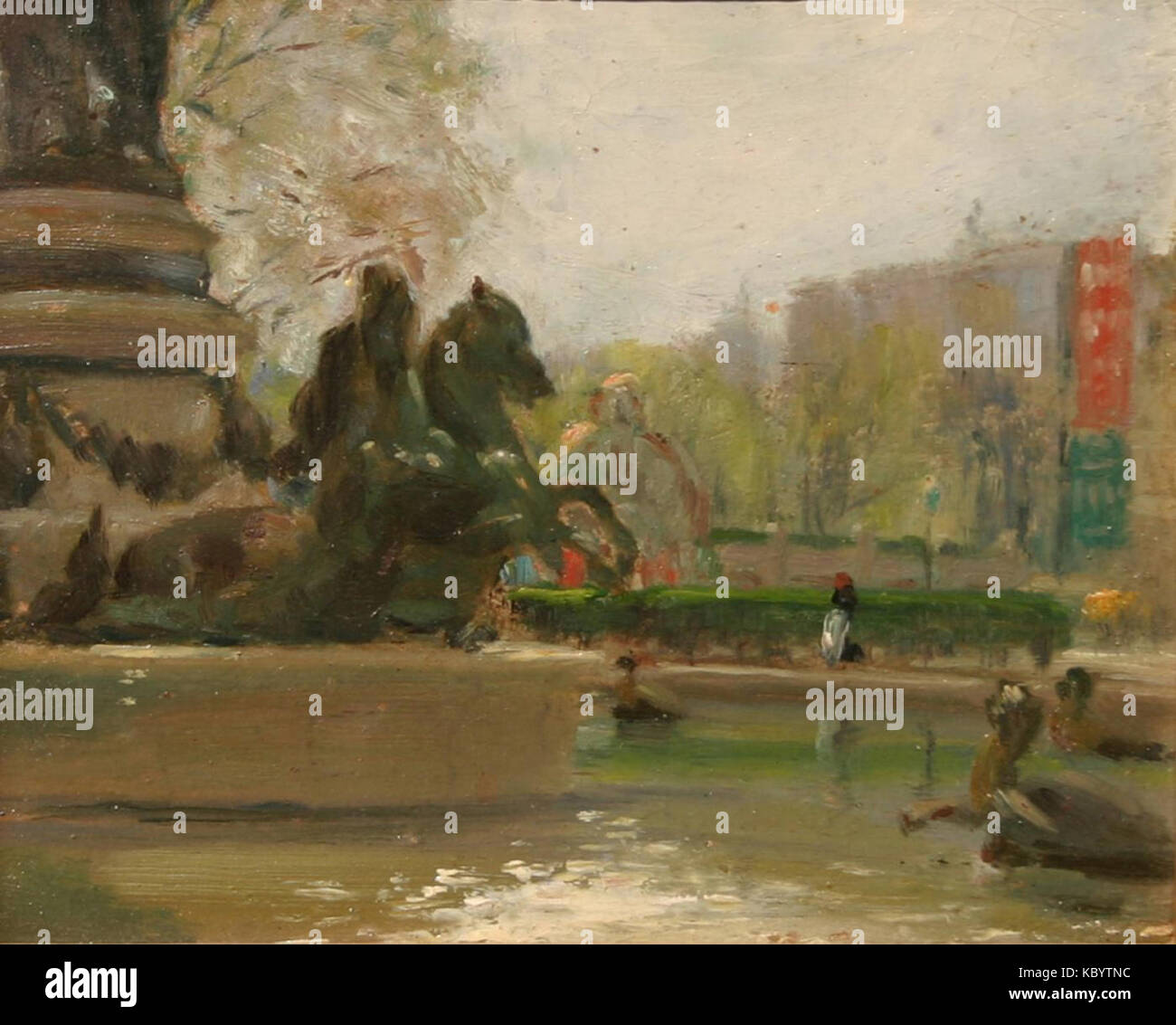 'Parisian Fountain' by Albert Jean Adolphe, 1899 Stock Photo - Alamy