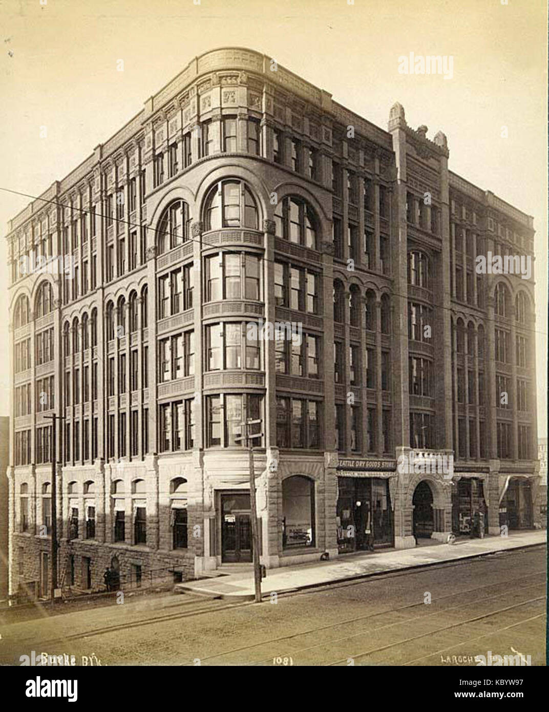A photograph of the Burke Block, located at the northwest corner of 2nd ...