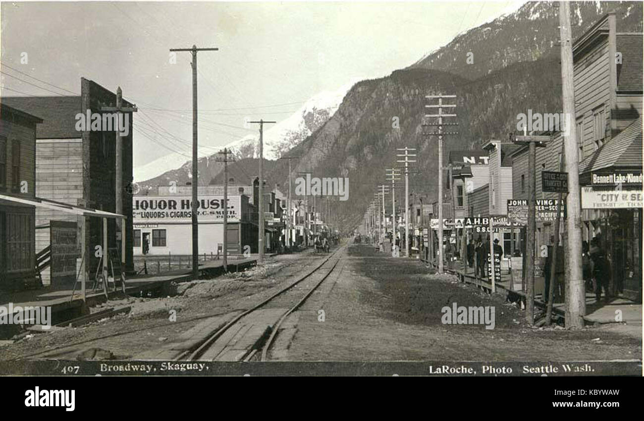 Broadway, Skagway, Alaska, ca 1899 (LAROCHE 249 Stock Photo - Alamy Broadway, Skagway, Alaska, ca 1899 (LAROCHE 249 Stock Photo - Alamy
