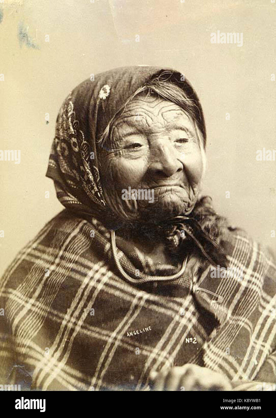 Angeline, daughter of Chief Seattle, ca 1893 (LAROCHE 255 Stock Photo ...