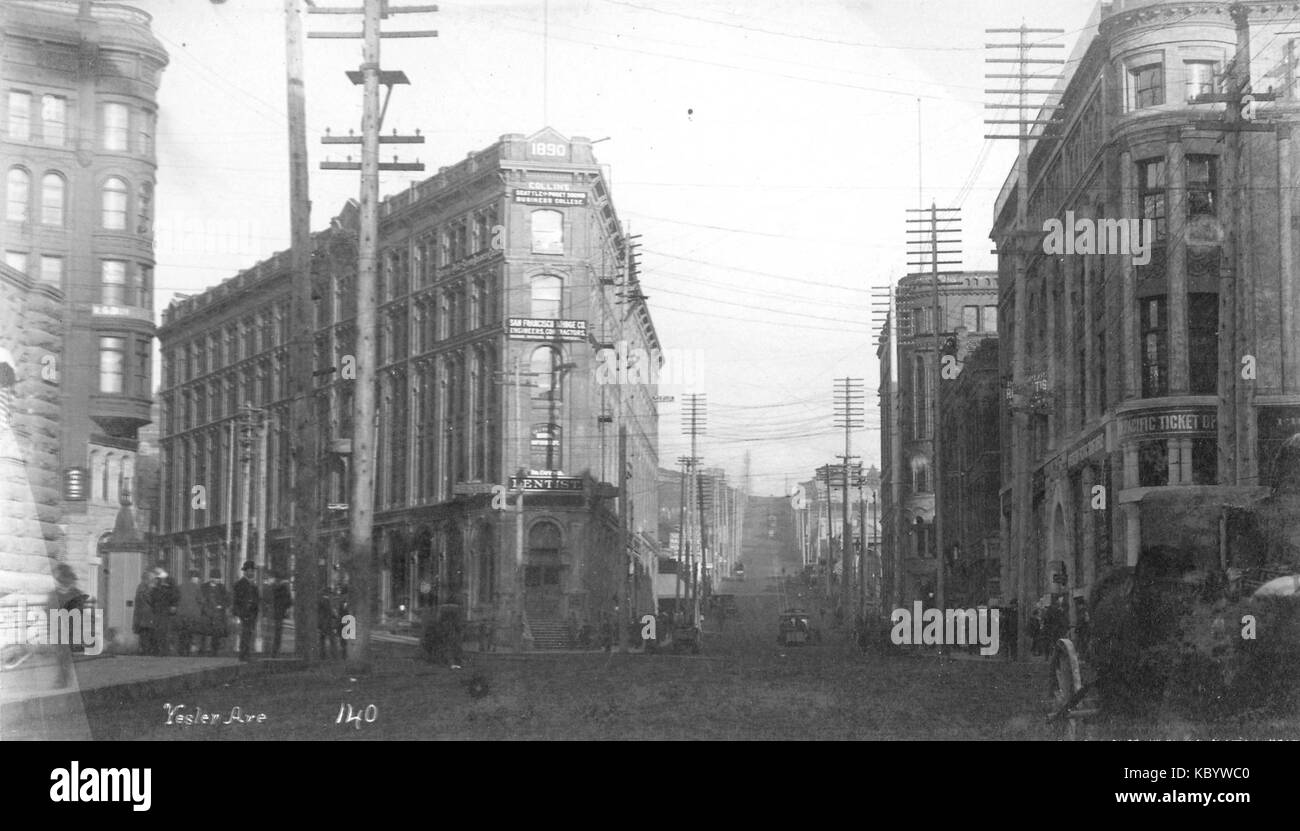 Yesler Way looking east, Seattle, Washington, ca 1891 (LAROCHE 318 ...