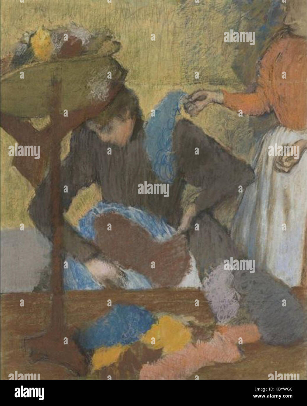 Chez la modiste by Edgar Degas, 1905 1910, pastel Stock Photo - Alamy