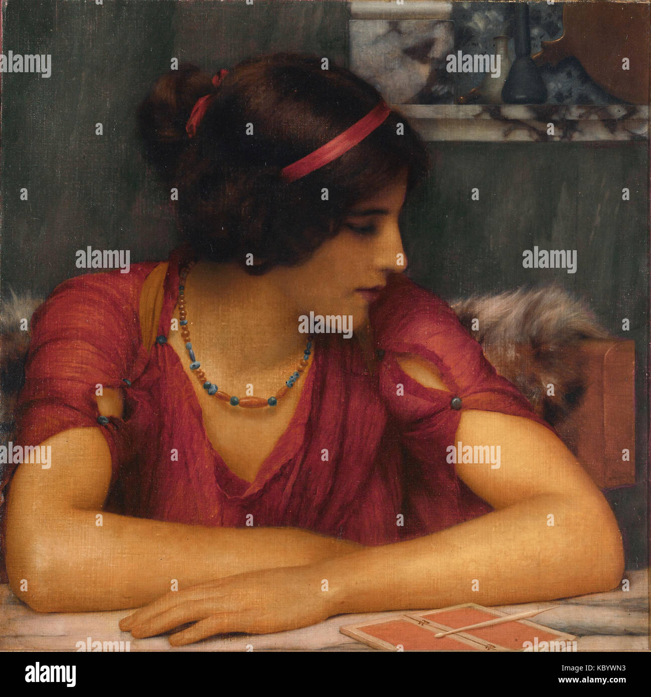 John William Godward The Letter (A Classical Maiden Stock Photo - Alamy
